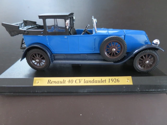 RENAULT 40 CV 1/43 de 1931 Landaulet bleue 1926 comme neuve boite ...