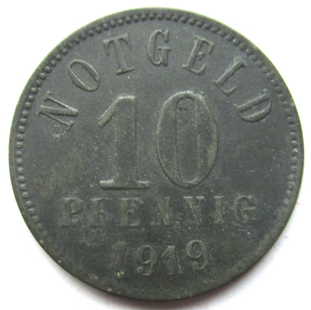 EMERGENCY MONEY CITY Bad Kissingen 10 Pfennig 1919 £10.69 - PicClick UK