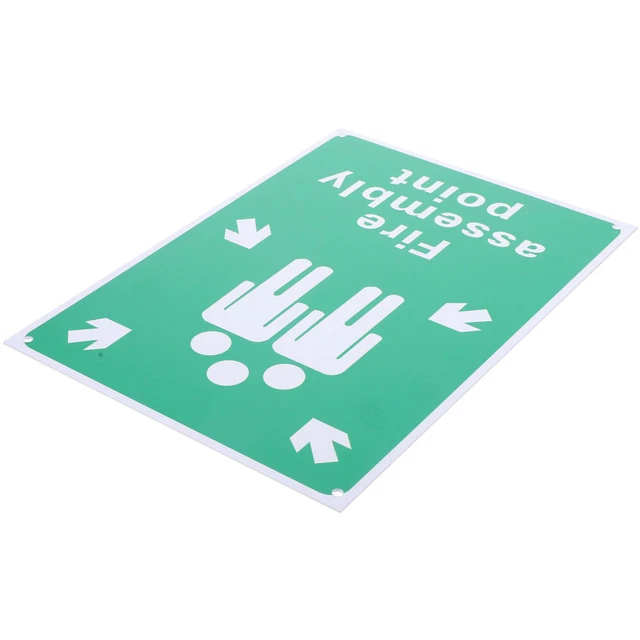 FIRE EMERGENCY ASSEMBLY Point Sign Rally Safety Warning Office £11.45 ...