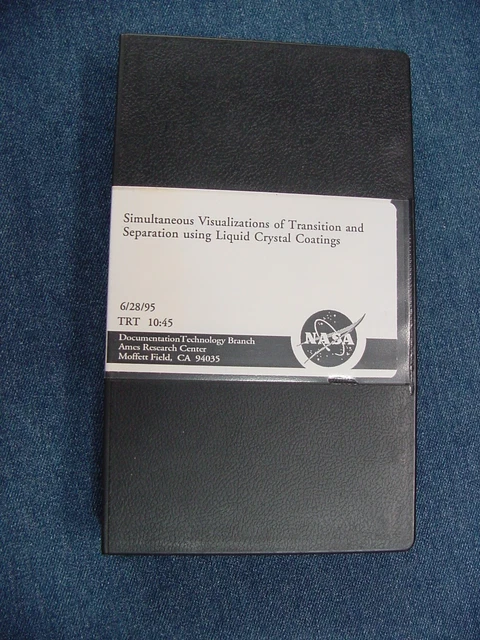 3 VHS TAPES Nasa Flow Visualization Aircraft Wing Stall Hummel ...