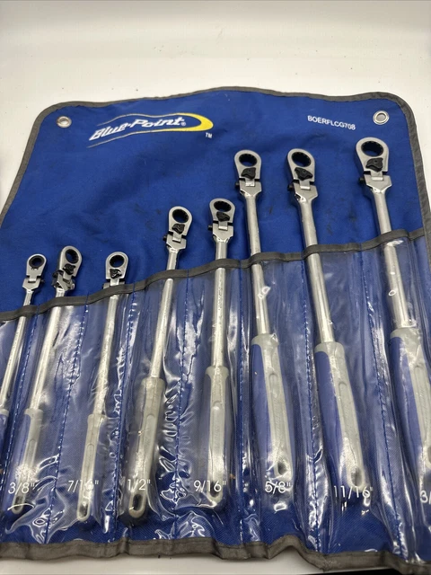 BLUE POINT BOERFLCG708 SAE Locking Flex Head Ratcheting Box Wrench Set £315.33 - PicClick UK