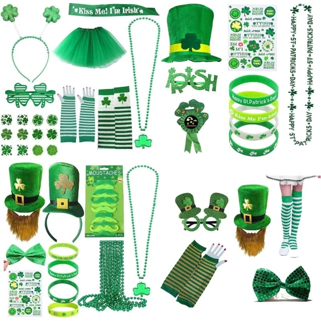 ADULT FESTIVAL GATHERING Costume Set Green Theme Party Wear Hat ...