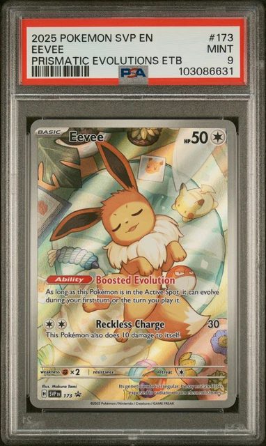 2025 POKEMON SVP En-Sv #173 Eevee Prismatic Evolutions Etb PSA 9 $44.99 ...