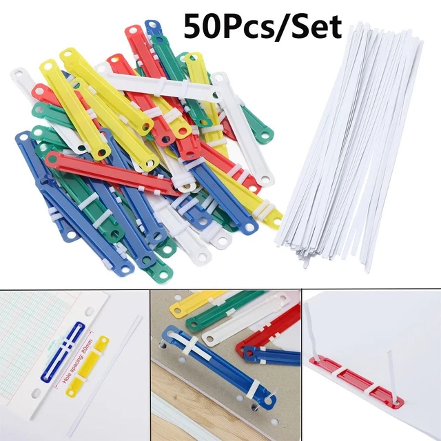 HOOPS LOOSE-LEAF FILE Folder Binding Clip Hinged Rings Document ...