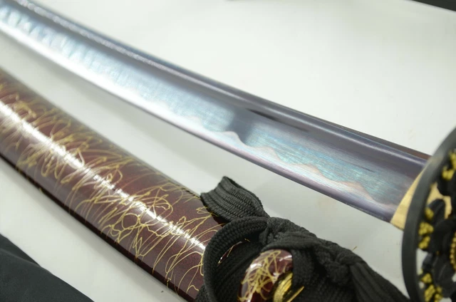 HAND FORGED SHARP Japanese Traditional Samurai Katana Sword Red AU $209 ...