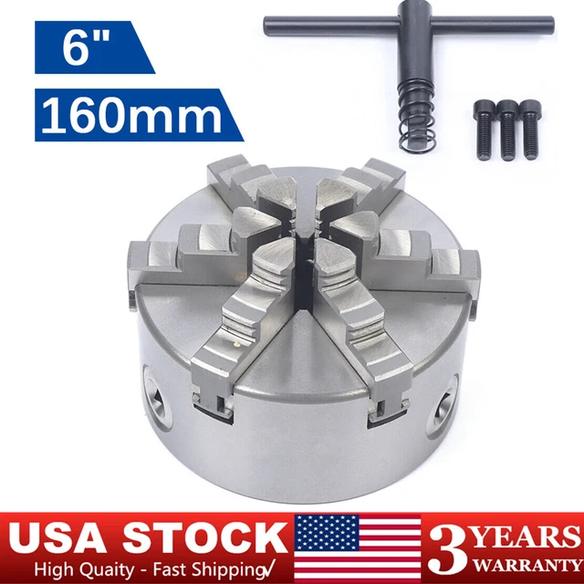 6'' SELF-CENTERING LATHE Chuck 6-Jaw Manual Cnc Mill Lathe Chucks Hardened Steel EUR 86,56 ...