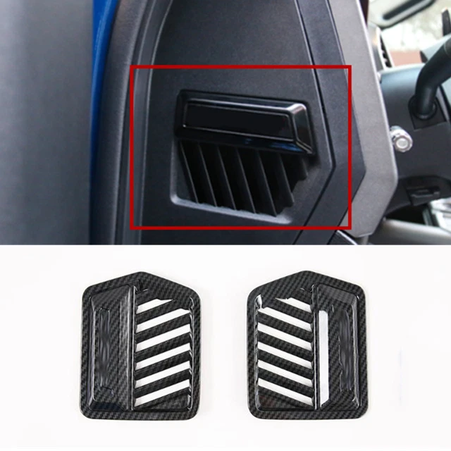 CARBON FIBER 2X Side Air Outlet Vent Cover Trim For Ford F-150 Raptor ...