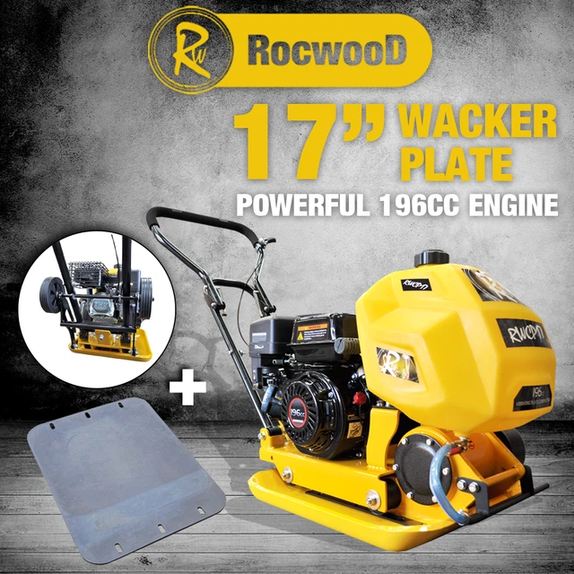 WACKER PLATE COMPACTOR Compaction RocwooD 17" 196cc Petrol FREE Pad ...
