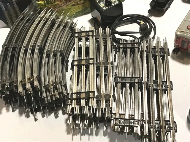 1957 MARX MONON Hansier Line Train Set O Scale instruction tunnel Tin ...