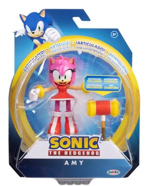 Jakks Pacific Sonic The Hedgehog Amy Rose With Piko Hammer 4” Action