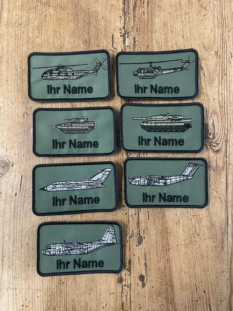 NAMENSSCHILD NAME TAG Name Patch mit Klett Luftwaffe Heer Bundeswehr ...