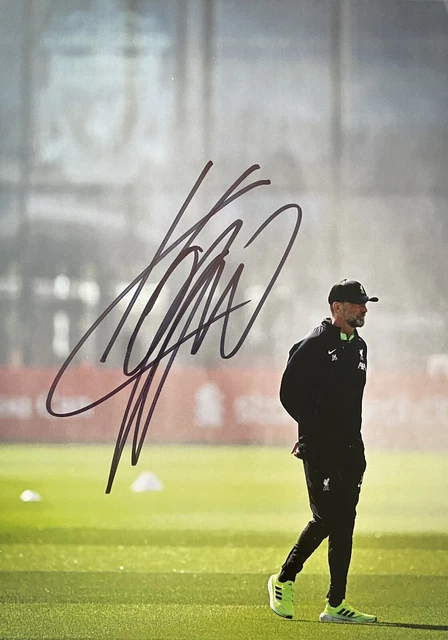 JURGEN KLOPP LIVERPOOL FC Official 2023/24 8x6 Photo Card, Hand Signed ...
