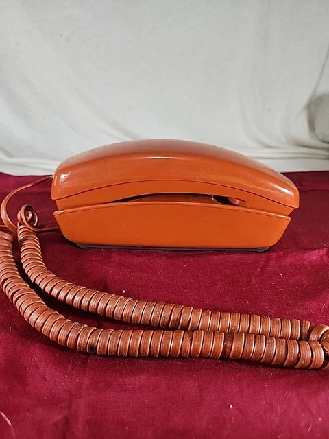 VINTAGE 70S 80S Trimline Phone Bell Systems Western Electric Orange ...