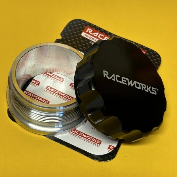 2.0& ALUMINIUM FEMALE screw cap + Aluminium weld on base Black RWF-460 ...