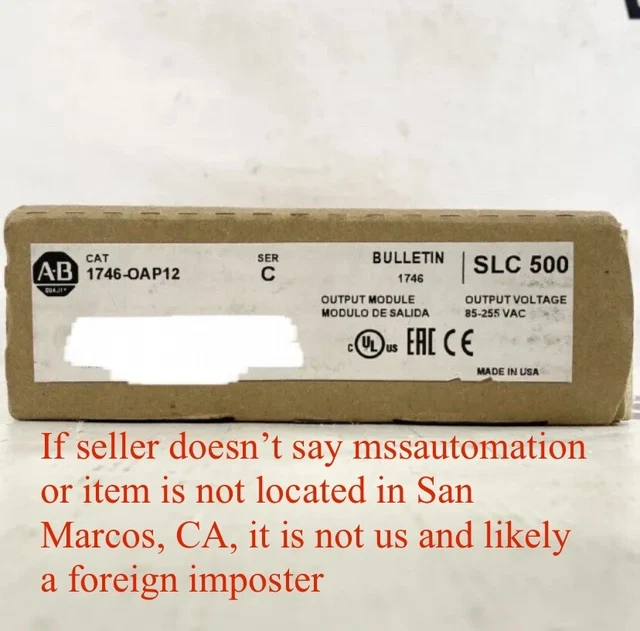 ALLEN BRADLEY 1746-OAP12 SLC 500 Output Module SER C SHIPS FROM USA ...