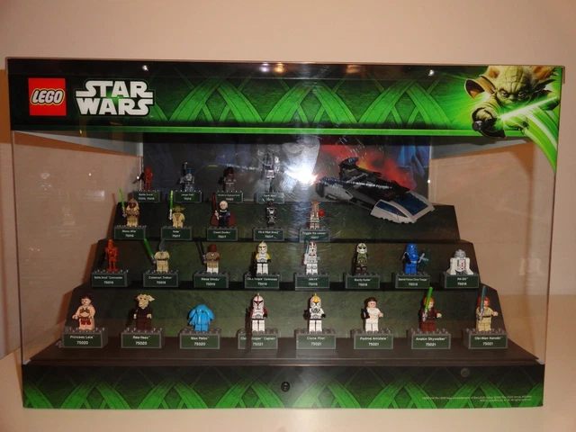 OFFICIAL LEGO STAR WARS Display Minifigure Showcase, Large Plastic ...
