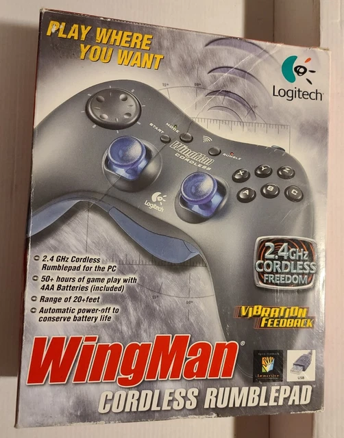 BRAND NEW LOGITECH WingMan Cordless Rumblepad Gamepad Controller PC ...