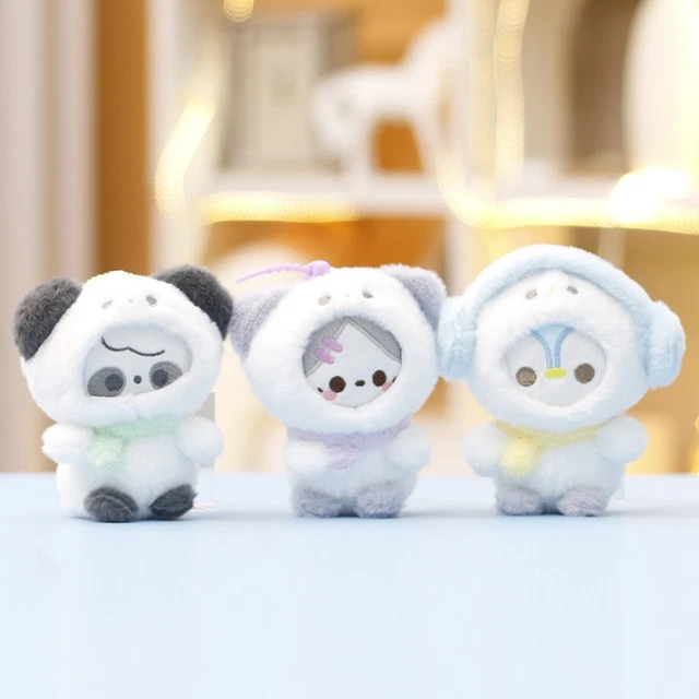SNOWMAN CAT PANDA Rabbit Penguin Dog Plush Toy Bag Charm With Cute ...