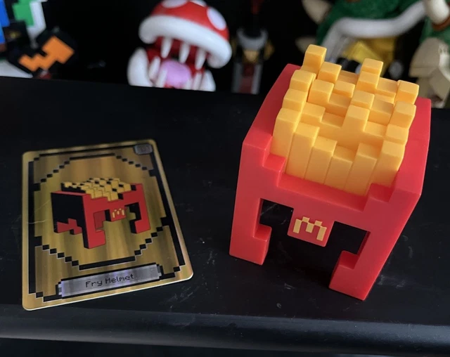 MCDONALD’S MINECRAFT FRY Helmet Happy Meal Toy + UNUSED Code £11.11 ...