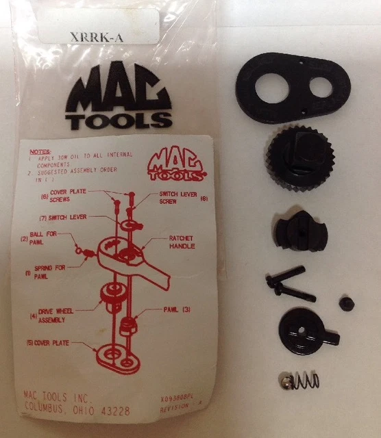 MAC TOOLS RATCHET Repair Kit For 3/8 Drive Xr Series Brand New Free ...