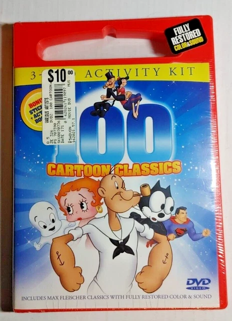 100 CARTOON CLASSICS Brand New 3 DVD Activity Kit $4.89 - PicClick CA