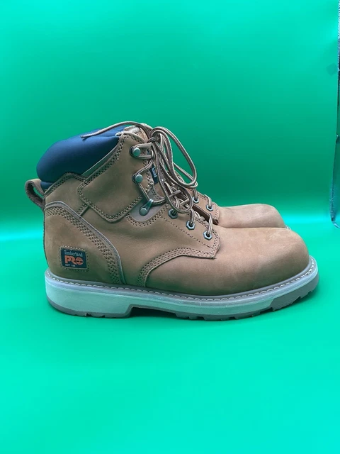 TIMBERLAND PRO PIT Boss 6" Mens Brown Working Steel Toe Safety Boots SZ ...