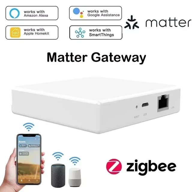 MATTER ZIGBEE GATEWAY Hub Smart Home Wireless Bridge for App Voice Remote Contro $33.22 ...