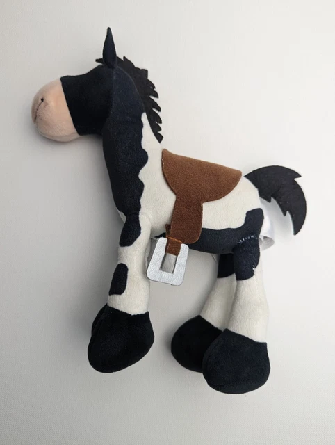 DISNEY PARKS TOY Story Bullseye Race Horse Plush 8” Plush White Black ...