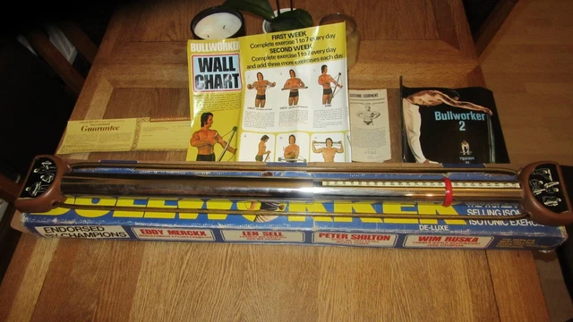 SUPERB RARE VINTAGE Boxed Bullworker De-Luxe Instructions, Wall Chart ...