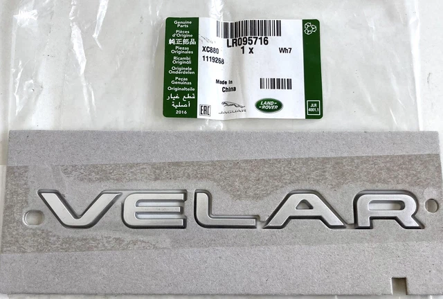 LAND ROVER VELAR Rear Name Plate Badge LR095716 OEM & New £64.25 ...