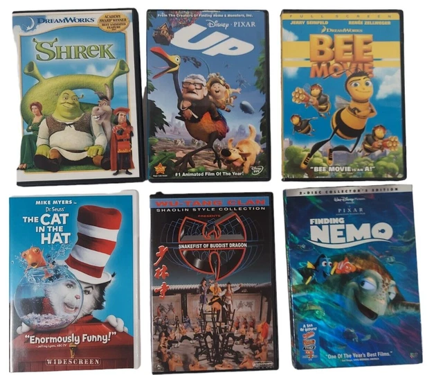 LOT OF 6 Childrens Animated Cartoon DVD Lot - DreamWorks / Walt Disney ...