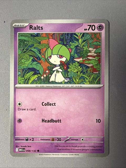 POKEMON TCG * Mega Evolution * 58/132 Ralts Common * FRESH PK £1.25 ...
