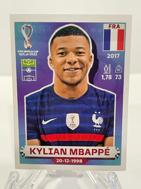 PANINI FIFA WORLD Cup Qatar 2022 Kylian Mbappe FRA19 France Sticker ...