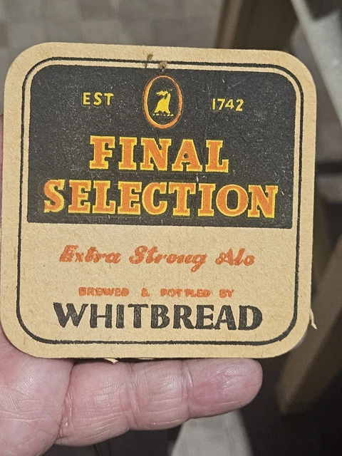 VINTAGE 1950S BEER Mat - Whitbread Final Selection Extra Strong Ale £2. ...
