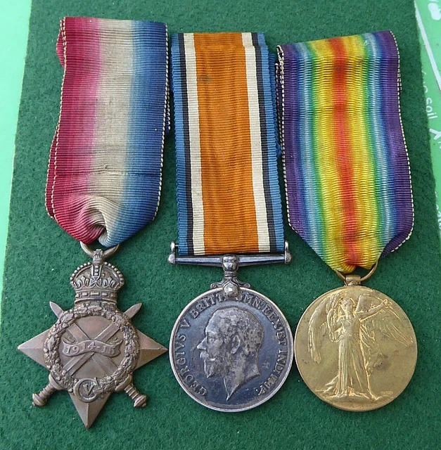 WW1 1914/15 STAR British War & Victory Medal Pow Trio Named To The Rifle Brigade $295.00 ...