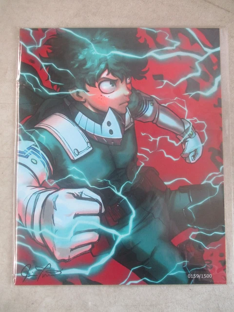 MY HERO ACADEMIA Deku Art Print Signé Par Janice Tauro Bam Box 0159/ ...