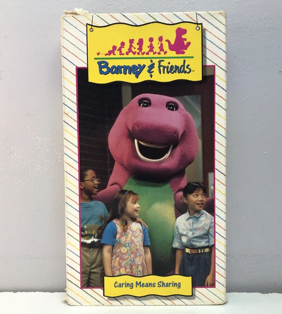 BARNEY FRIENDS CARING Means Sharing VHS Tape RARE Time Life Video Kid ...