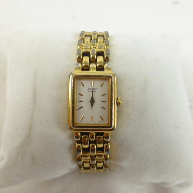 SEIKO LADIES GOLD-TONE Stainless Steel Mesh Band Wristwatch Vintage £49.95 - PicClick UK