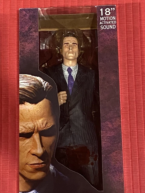 NECA AMERICAN PSYCHO Patrick Bateman 18” Motion Activated Sound Statue ...