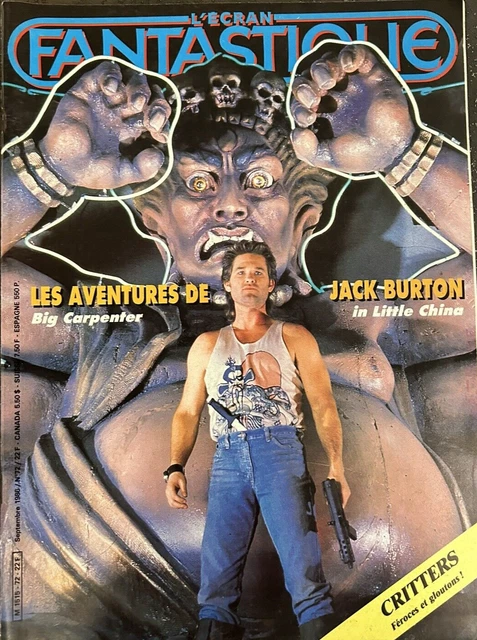 MAGAZINE L'ÉCRAN FANTASTIQUE 72, Jack Burton, Critters, Brian de Palma ...