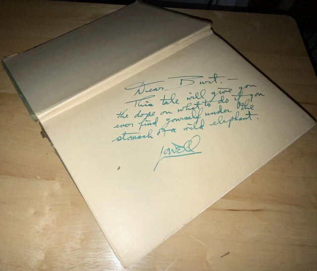 LIVRE SIGNÉ LOWELL-ROLLING Stone-Lowell Thomas-1931-Mortimer Cobb ...