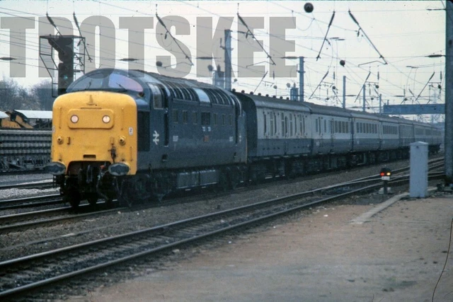 35MM SLIDE BR British Rail Diesel Loco Class 55 55007 Hitchin 1981 ...