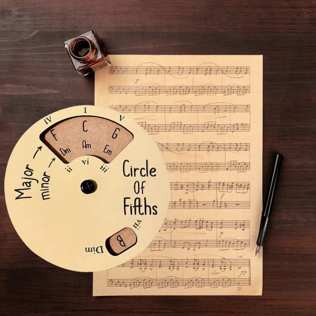 WOODEN MELODY TOOL Circle Of Fifths Wheel Round Music Enlightenment ...