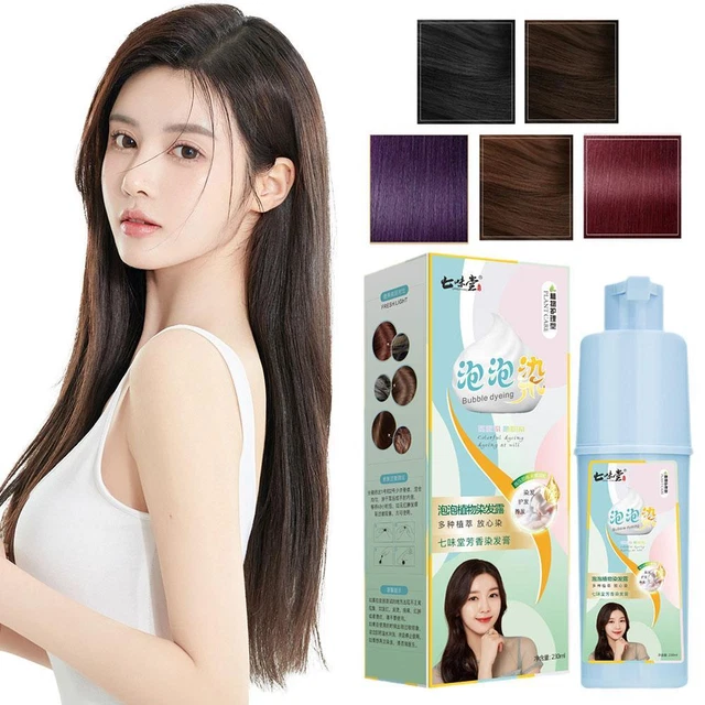 DEW SHAMPOO HERBAL Hair Dye shampoo White Hair into Black Hair Color ...
