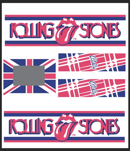 KIT COMPLETO DECALS Cabinet Flipper Pinball Rolling Stones Bally EUR ...