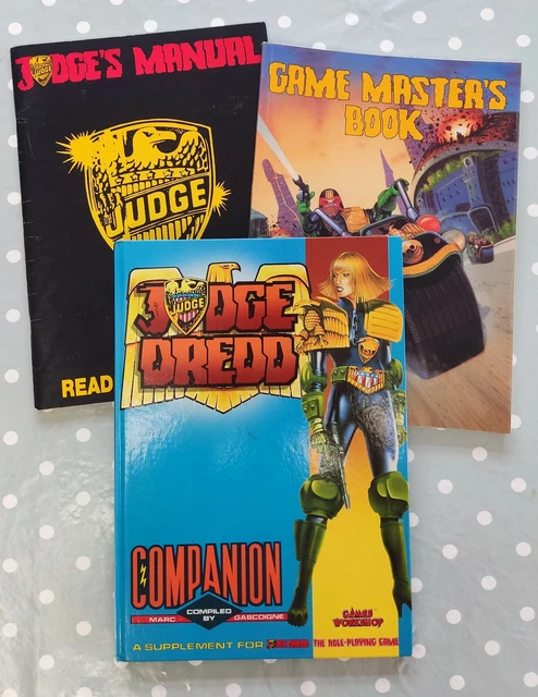 JUDGE DREDD GAMES Workshop 1985 RPG: GM Book, Judge's and Companion ...