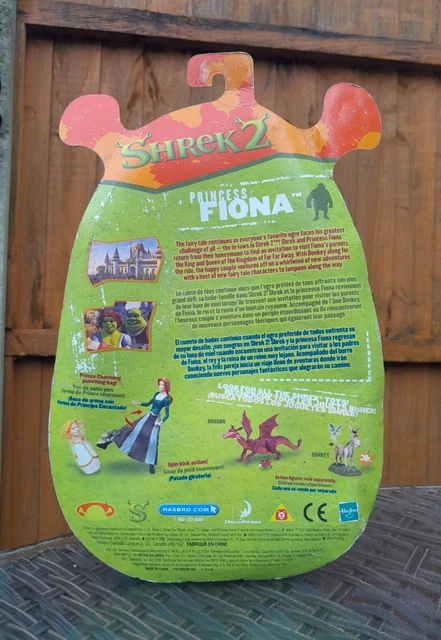 HASBRO SHREK 2 Princess Fiona With Spin Kick Action Figure On Non-Mint ...