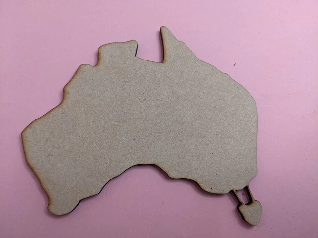 MAP OF AUSTRALIA cut out 3mm mdf 100mm all one tasmania attached £14.08 ...