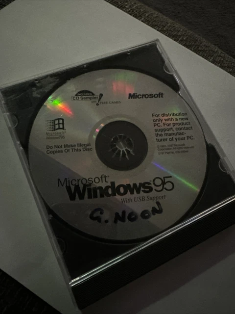 MICROSOFT WINDOWS 95 Operating System with USB Support CD Only Untested ...