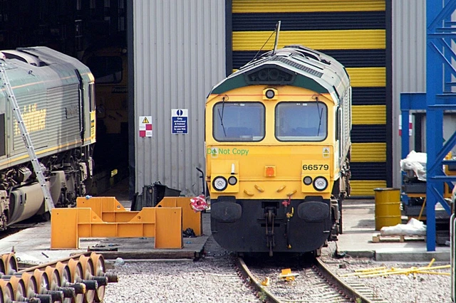 C3 6X4 GLOSSY Photo Freightliner Class 66 66579 @ Leeds Midland Road £1 ...